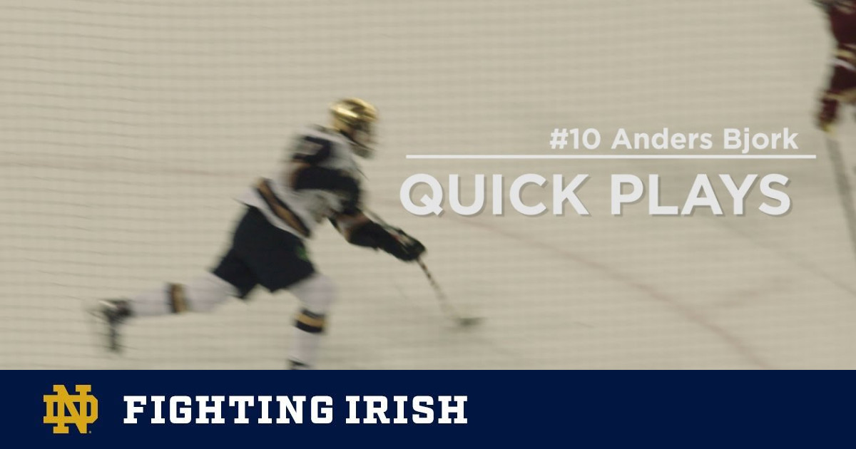 Quick Play | Anders Bjork Game Winning Goal – Notre Dame Fighting Irish ...