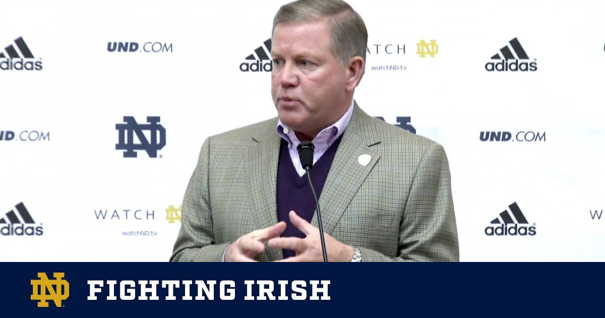 Coach Kelly Stanford Preview Press Conference – Notre Dame Fighting ...