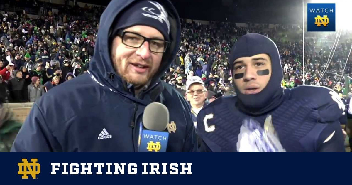 Notre Dame Football: On-Field Player Interview: Bennett Jackson – Notre ...