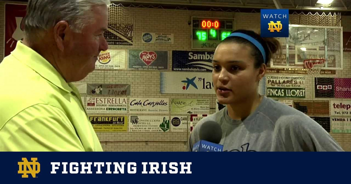 Kayla McBride Talks About The 75-57 Win – Women’s Basketball – Notre ...