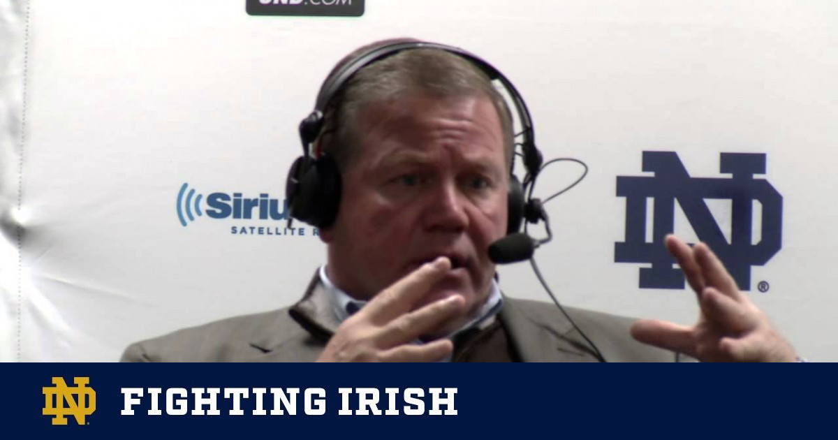 Coach Kelly Sirius/XM Town Hall – Pregame Rituals – Notre Dame Fighting ...