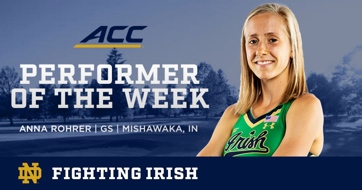 Rohrer Snags ACC Performer of the Week Accolades