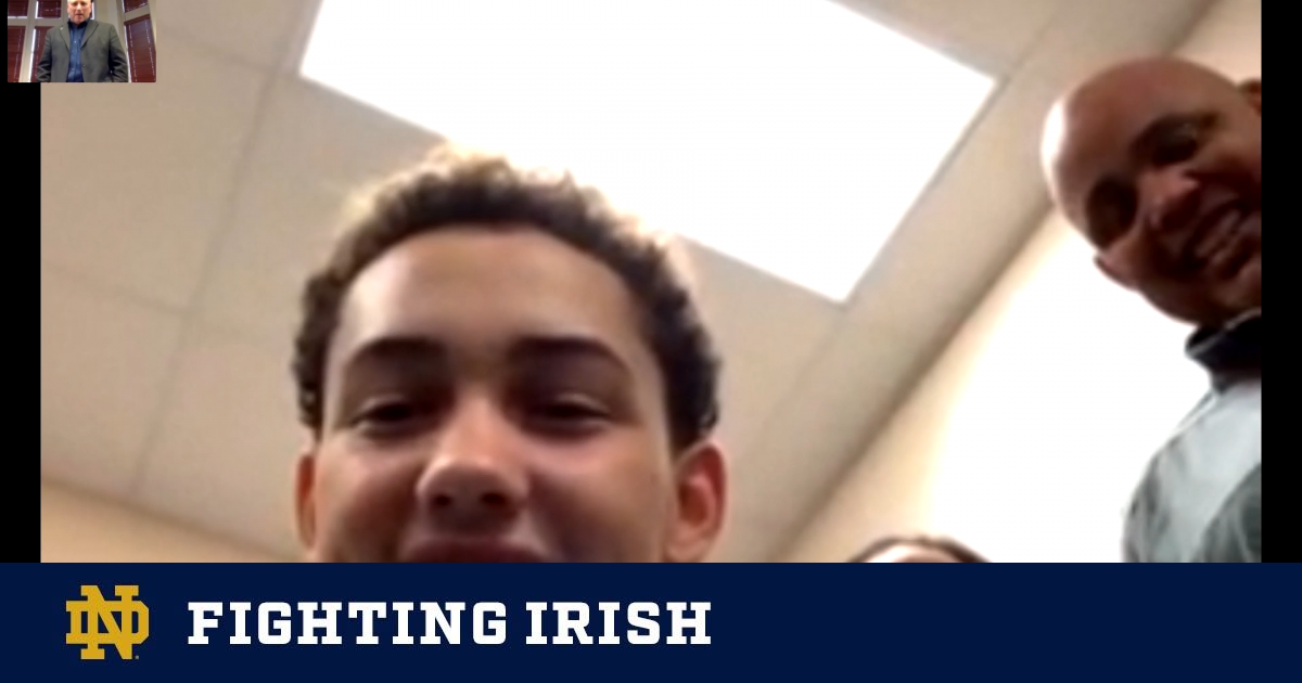 @NDFootball | Tosh Baker FaceTime – Signing Day (2019) – Notre Dame ...