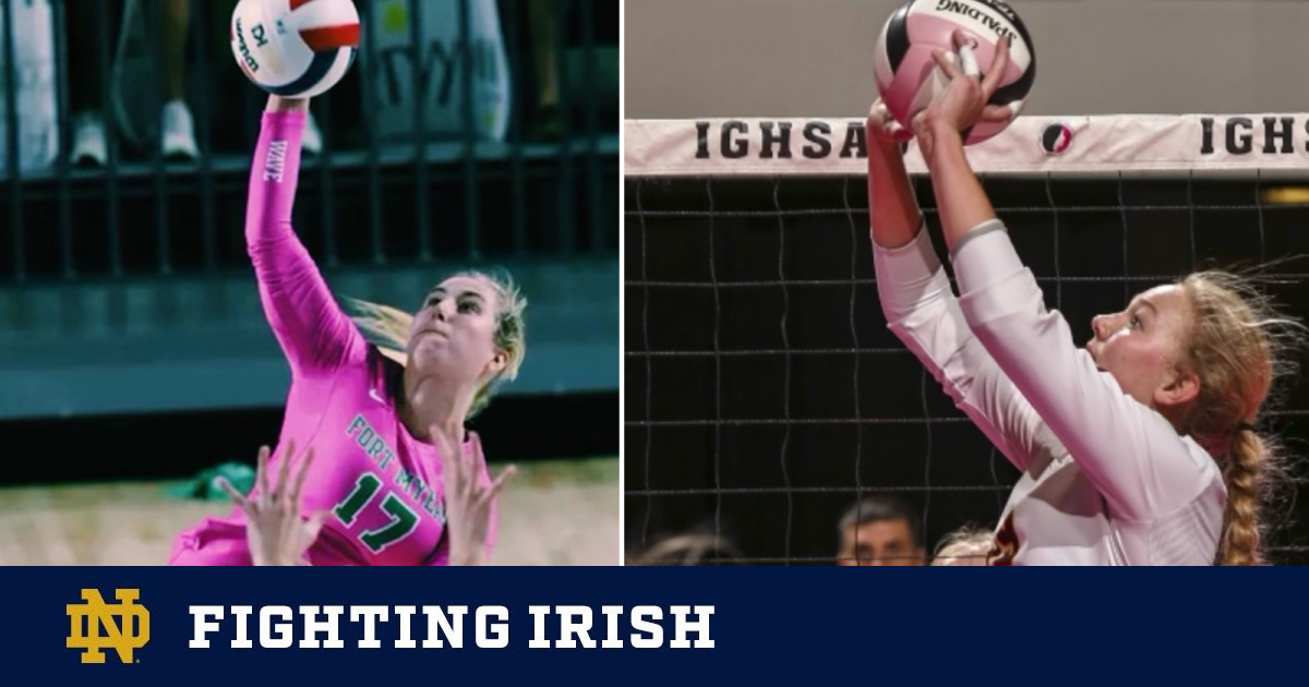 Irish Volleyball Inks Two In Early Signing Period – Notre Dame Fighting ...