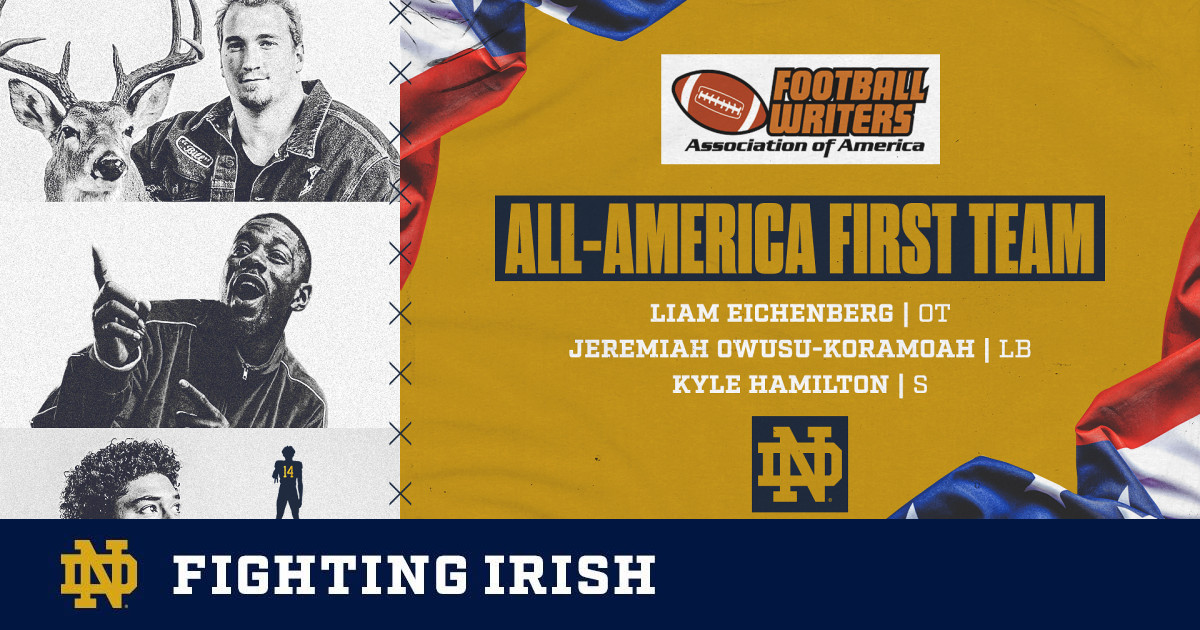Three Irish Players Named to FWAA All-America First Team