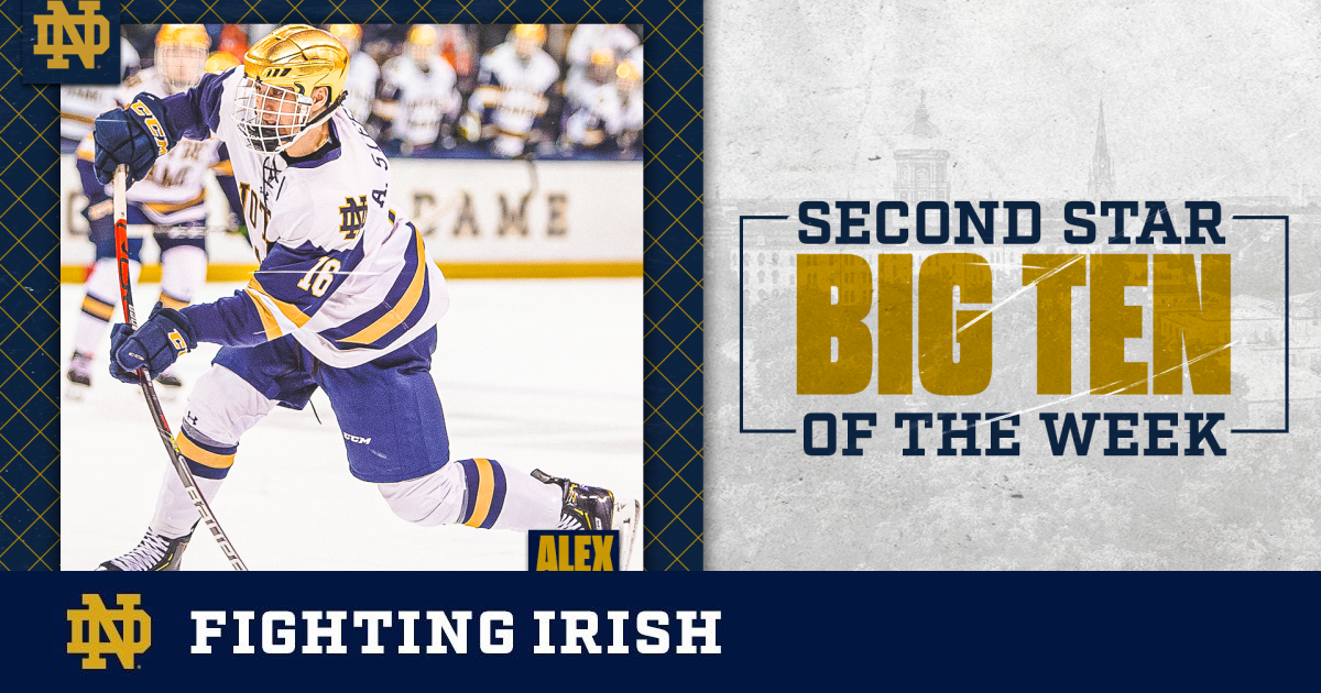 Alex Steeves Named Big Ten’s Second Star of the Week – Notre Dame ...