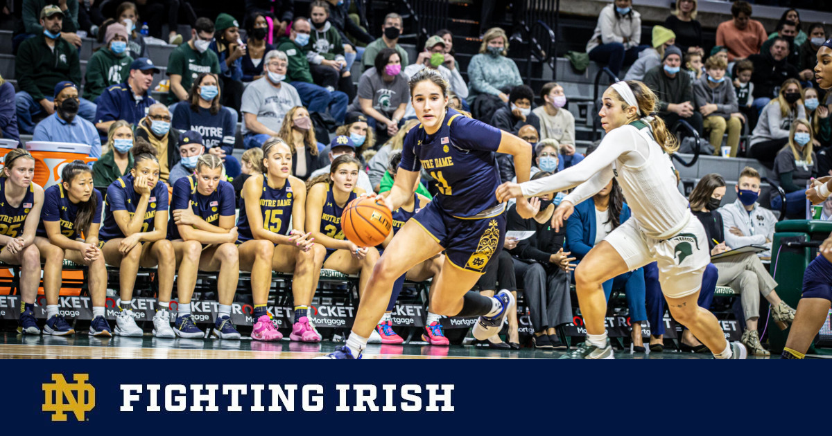 #24/25 Irish Win 76-71 Battle Against Spartans – Notre Dame Fighting ...