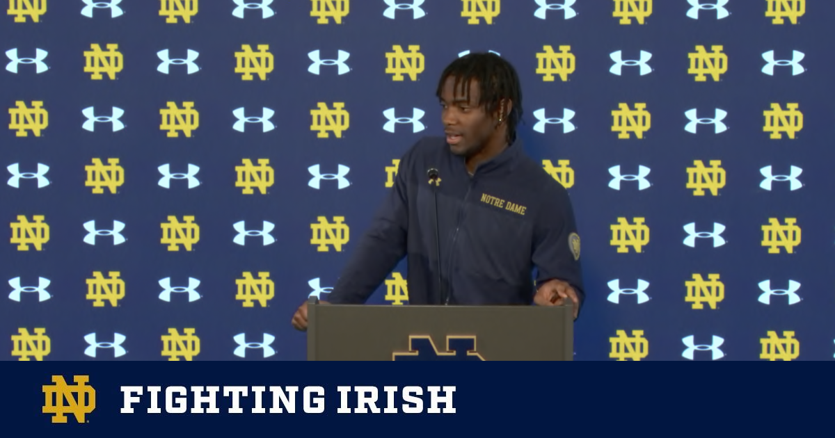 Benjamin Morrison Postgame vs Clemson | Notre Dame Football – Notre ...