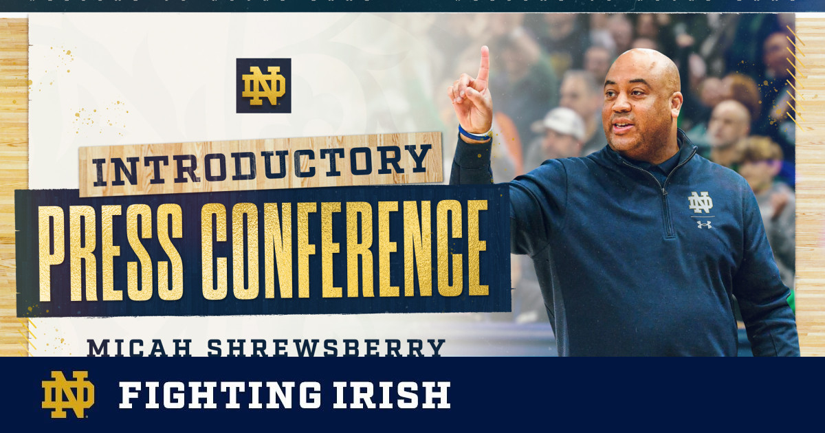 Micah Shrewsberry Introductory Press Conference – Notre Dame Fighting ...