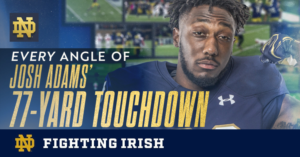 EVERY ANGLE of Josh Adams’ Touchdown vs NC State – Notre Dame Fighting ...