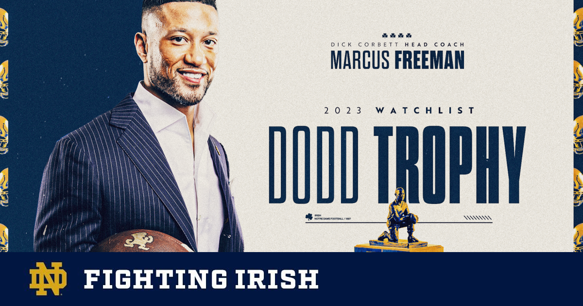 Marcus Freeman Selected For Dodd Trophy Preseason Watch List – Notre ...