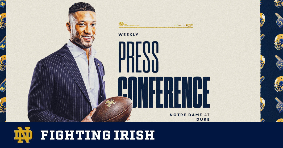 Duke | Marcus Freeman Weekly Press Conference (9.25.23) – Notre Dame ...