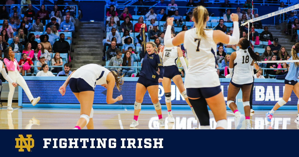 Irish Defeat Tar Heels in Five Set Thriller – Notre Dame Fighting Irish ...