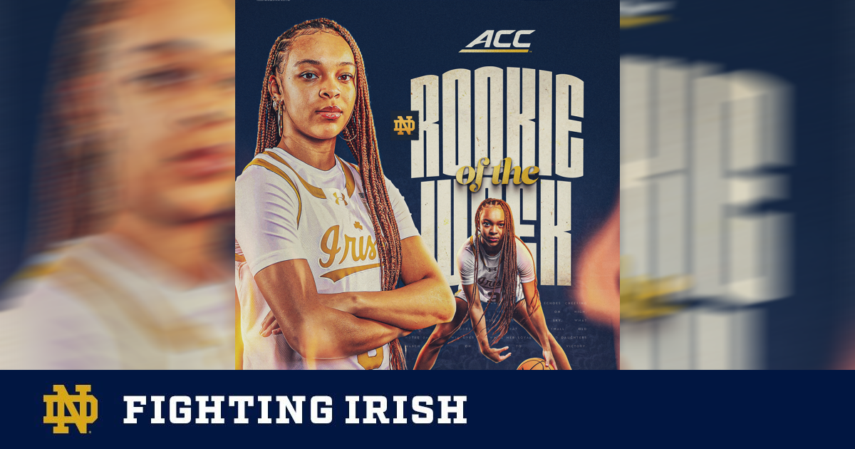 Hidalgo Wins Third Straight ACC Rookie of the Week Award – Notre Dame Fighting Irish – Official ...
