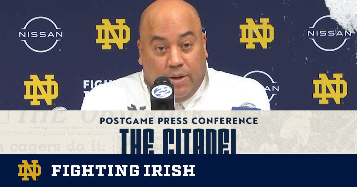 The Citadel | Postgame Press Conference (12.19.23) | Notre Dame Men’s ...
