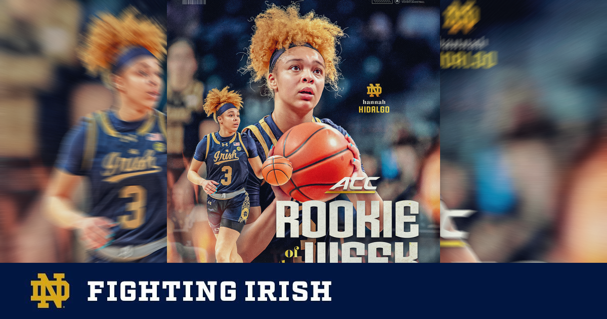 Hidalgo Ties ACC Record With 10th Rookie Of The Week Honor – Notre Dame Fighting Irish ...