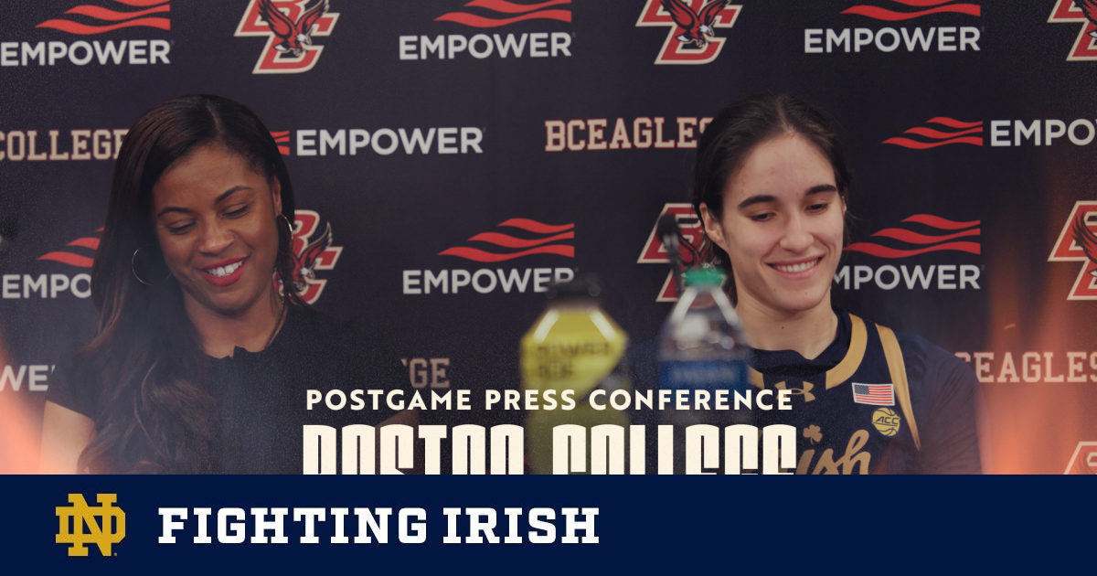 Postgame Press Conference vs Boston College (2.25.24) | Notre Dame ...