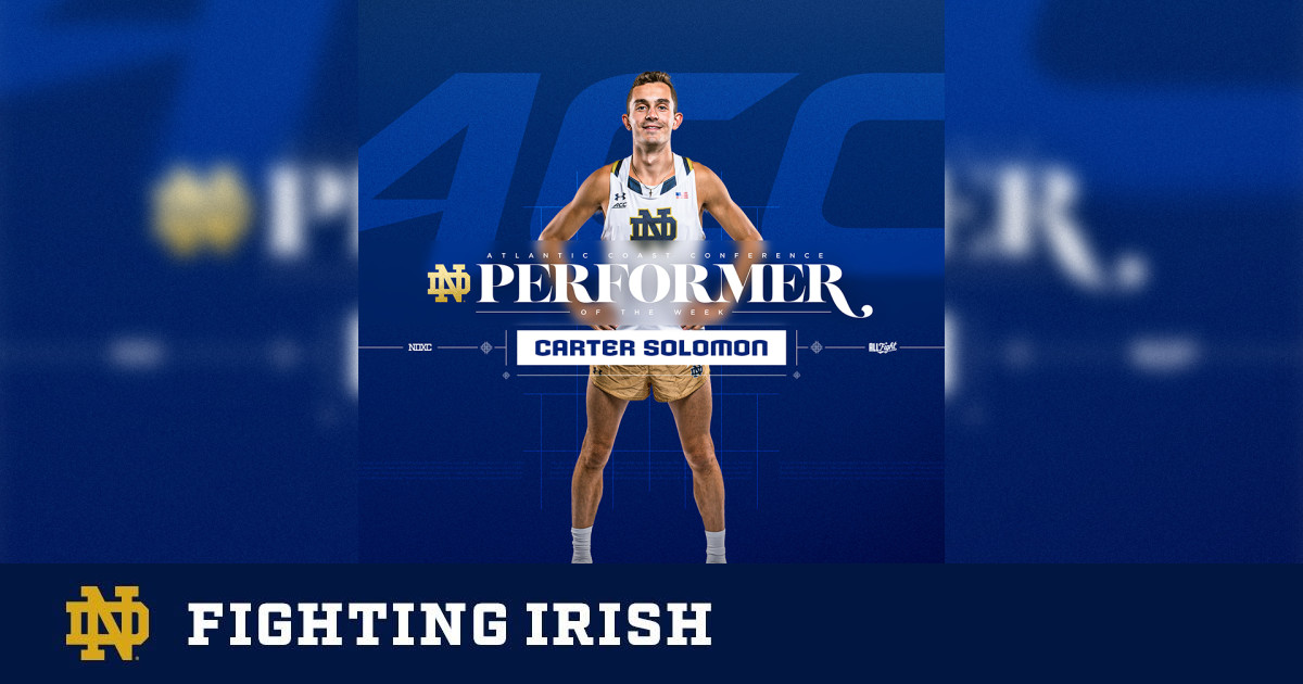 Carter Solomon Named ACC Performer of the Week – Notre Dame Fighting ...