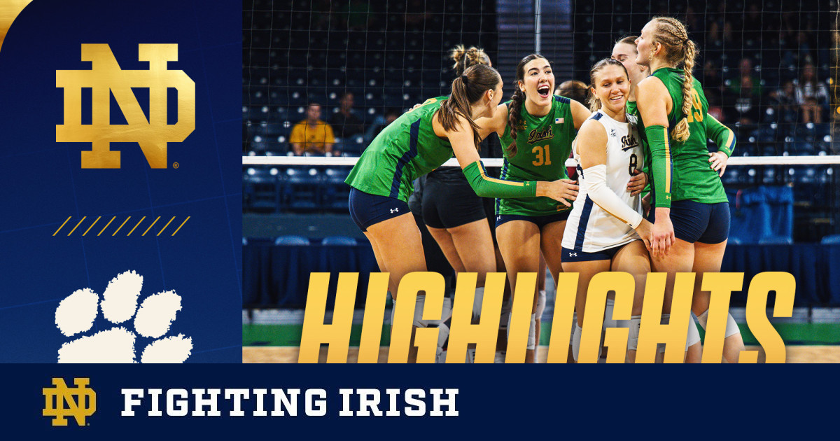 Irish Bounce Back and Sweep the Tigers | Highlights vs Clemson | Notre ...