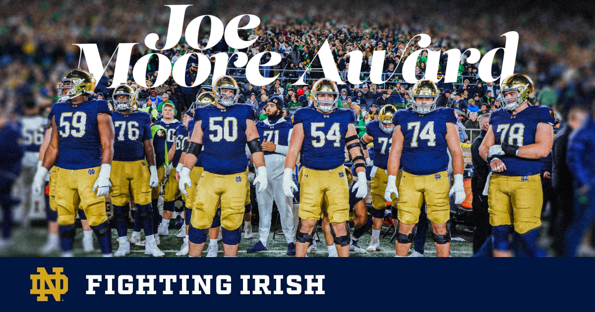 Notre Dame Offensive Line Earns Joe Moore Award Semifinalist Honors
