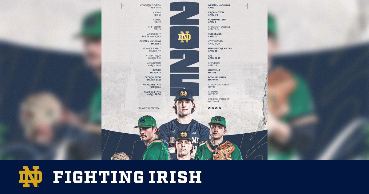 Irish Baseball Announces 2025 Schedule – Notre Dame Fighting Irish ...