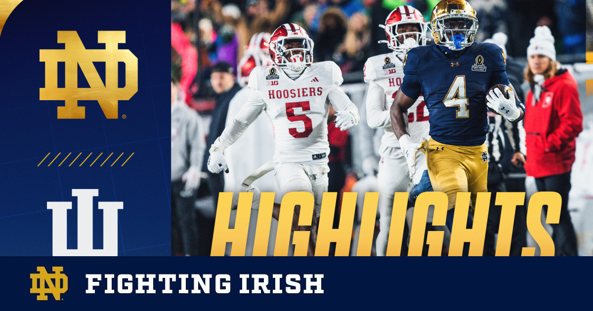College Football Playoff Highlights vs Indiana | Notre Dame Football – Notre Dame Fighting Irish ...