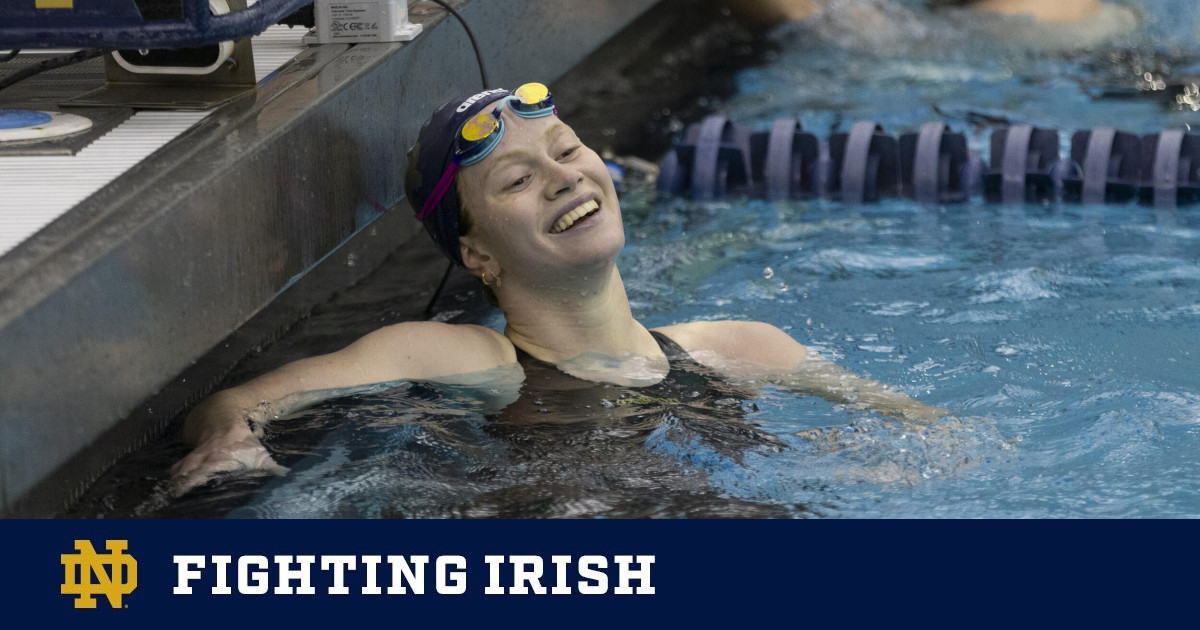 Cronk Breaks 400 IM Record, Irish Finish Second At Tim Welsh – Notre ...