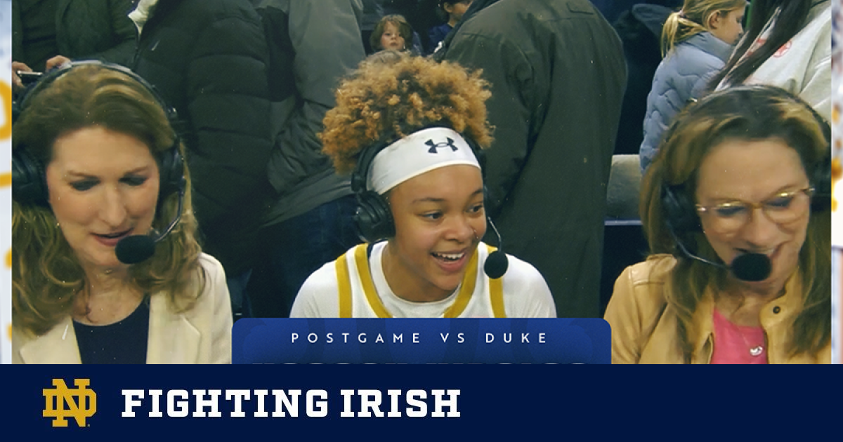 Hannah Hidalgo Talks Halftime Adjustments, Turning Over Duke – Notre ...