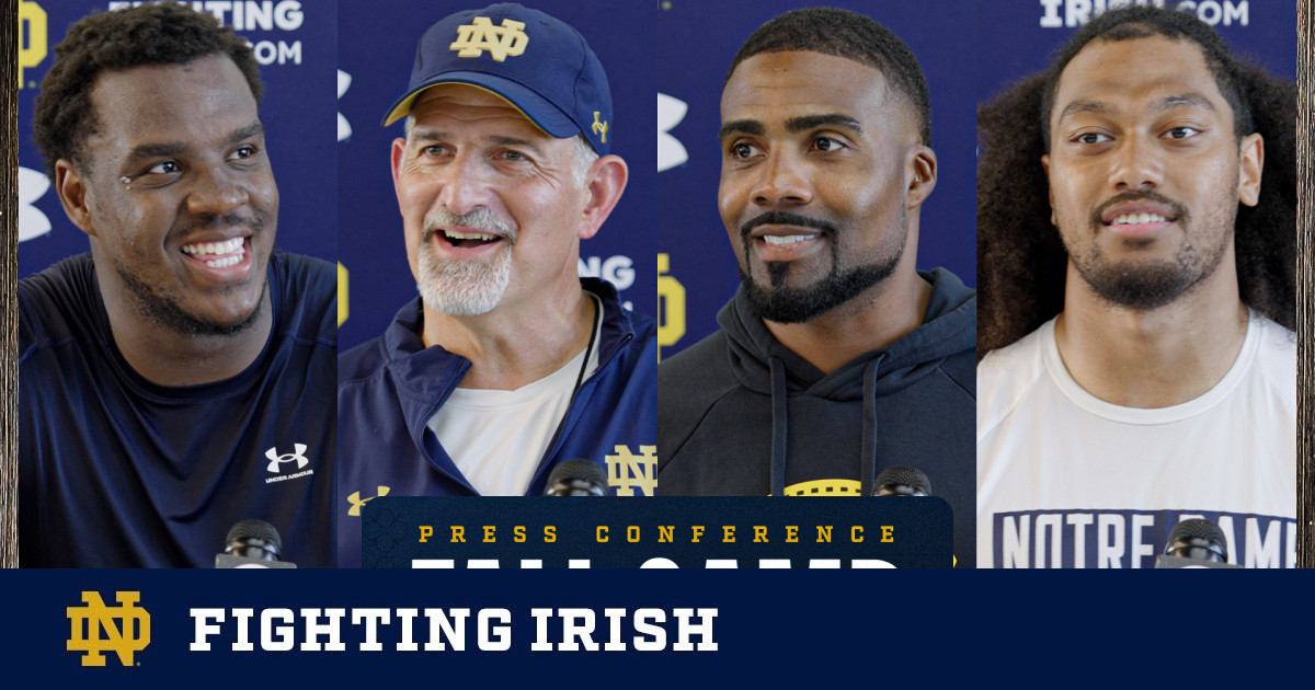 Offensive and Defensive Lines Press Conference – Notre Dame Fighting ...