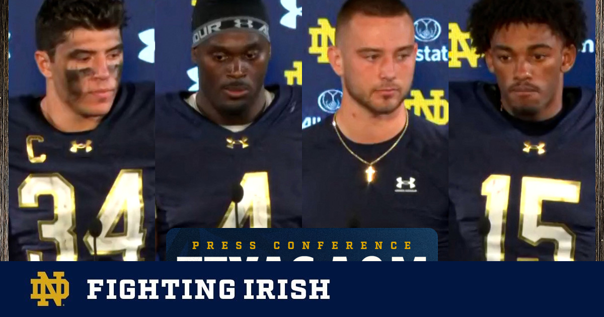 Postgame Player Press Conference | Texas A&M – Notre Dame Fighting ...
