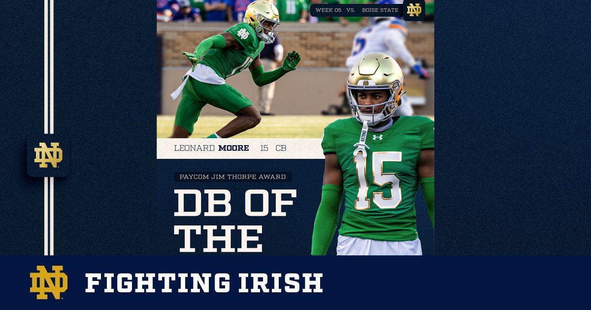 Moore Selected as Thorpe Award Defensive Back of the Week