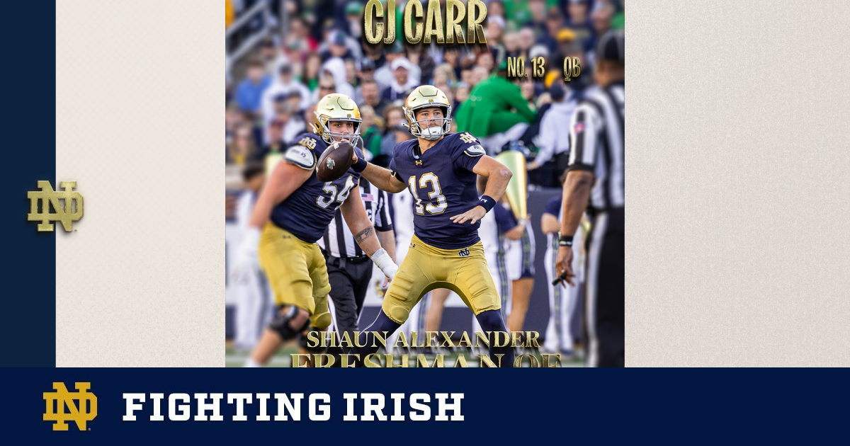 Carr Named Semifinalist for Shaun Alexander Freshman of the Year Award