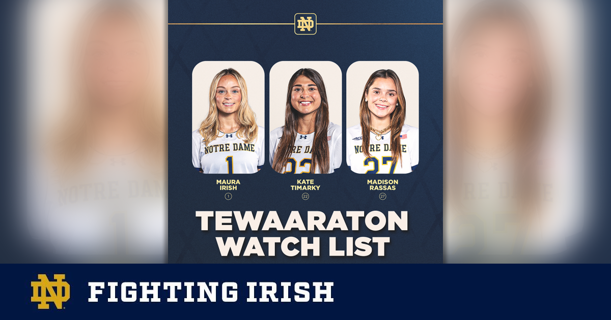 Irish and Timarky Join Rassas on Tewaaraton Watch List – Notre Dame ...