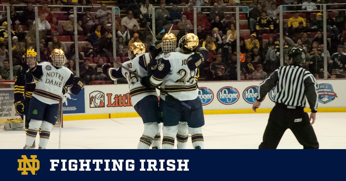 Irish Win Final CCHA Championship With 3-1 Win Over Michigan – Notre ...