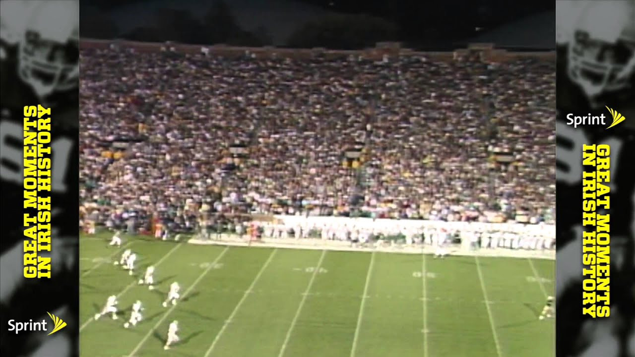 Sprint Greatest Moments – 1987 vs. Michigan State – Notre Dame Fighting ...