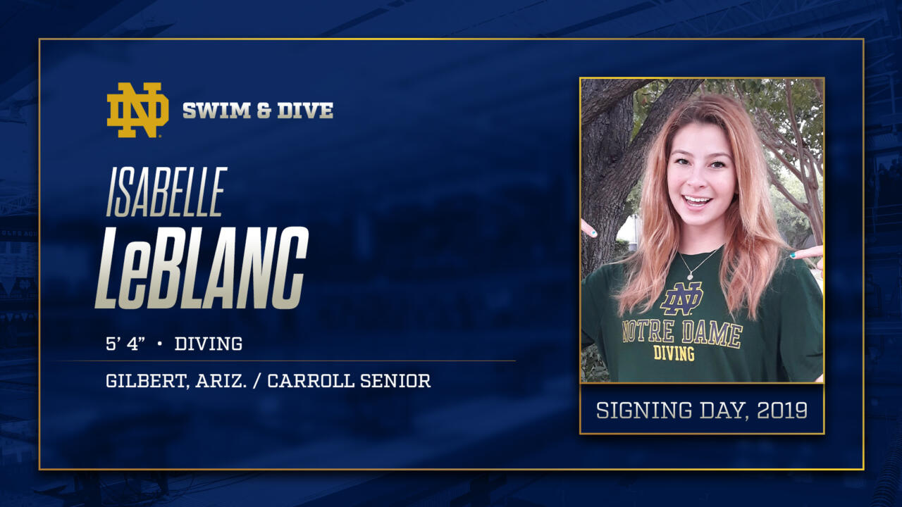 Notre Dame Swim & Dive Announces Signees